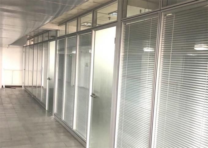 85mm Tebal Dinding Partisi Kaca Kantor Untuk Ruang Rapat