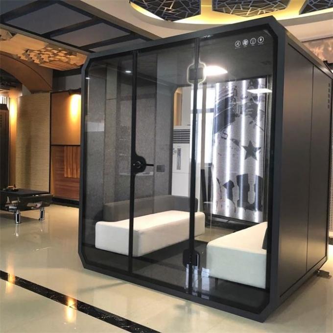 Struktur Aluminium Bilik Telepon Kedap Suara Akustik Untuk Area Umum